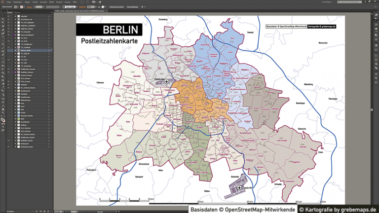 Postleitzahlen Berlin Karte , Karte aller Postleitzahlen im Berlin – UODP