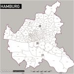Hamburg Postleitzahlen-Karte PLZ-5 Vektorkarte - grebemaps Kartographie