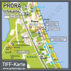 Prora Binz Rügen Infokarte für Print - Drucksachen - Flyer
