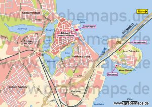 Karte Stralsund Übersicht Übersichtskarte für Print