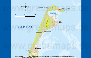 Sylt Vektorkarte Basiskarte (DIN lang) - grebemaps® Kartographie