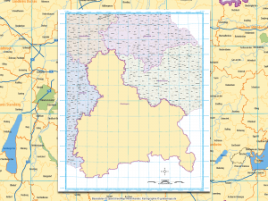 Oberbayern Vektorkarte Gemeinden Landkreise Postleitzahlen PLZ-5 ...