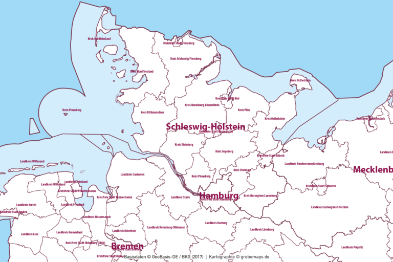 Deutschland administrativ Verwaltungskarte Bundesländer ...
