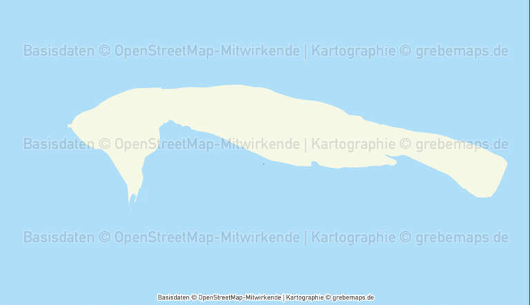 Wangerooge Inselkarte mit Gebäuden Vektorkarte - grebemaps® Kartographie