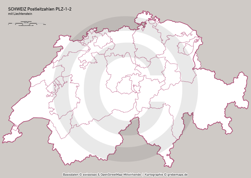 Schweiz Vektorkarte Kantone Gemeinden - grebemaps Kartographie