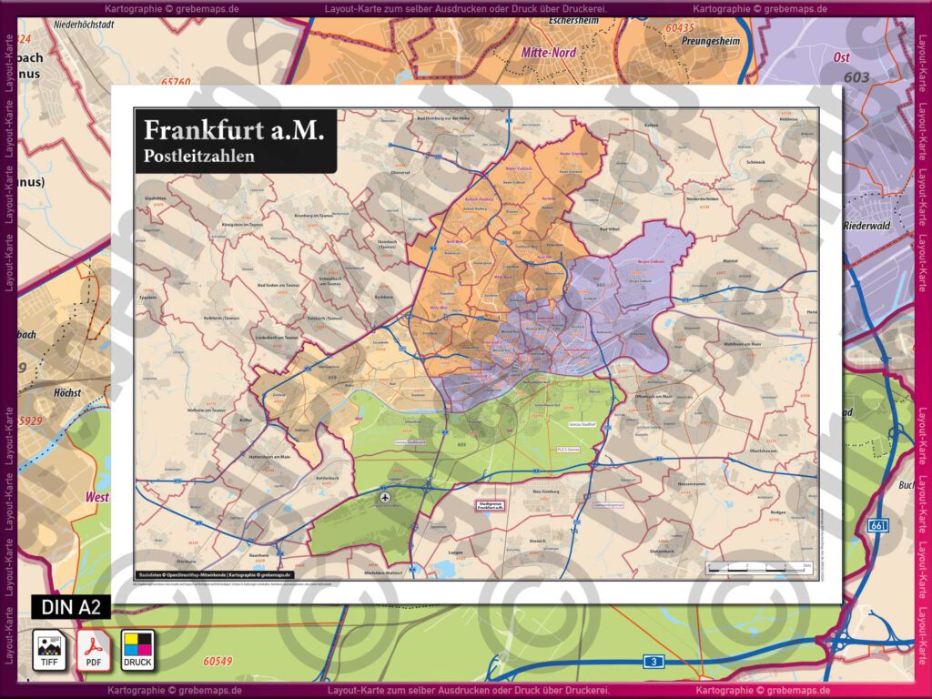 Fabelhafte Postleitzahlen Frankfurt Main Bild