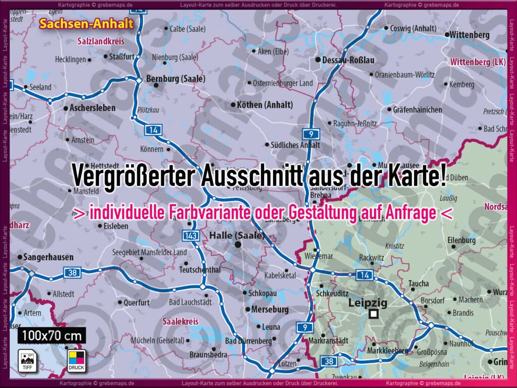 Deutschland (Nord) Layout-Karte Autobahnen Landkreise Bundesländer ...