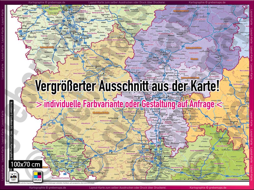 Deutschland (Nord) Layout-Karte Autobahnen Landkreise Bundesländer ...
