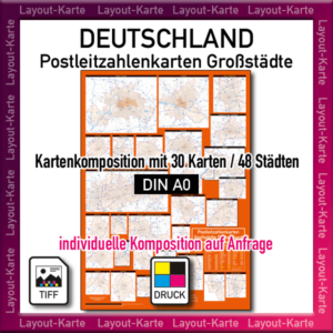 Bayern Layout-Karte Regierungsbezirke Landkreise kreisfreie Städte ...